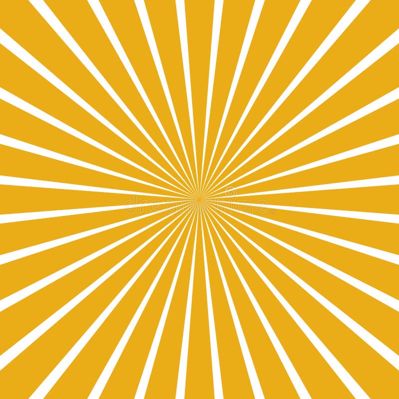 Rays Vector Yellow Beams Element. Sunburst Shape. Radiating Radial ...