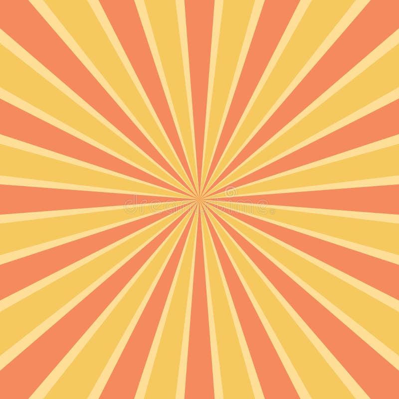 Rays Vector Yellow Beams Element. Sunburst Shape. Radiating Radial ...