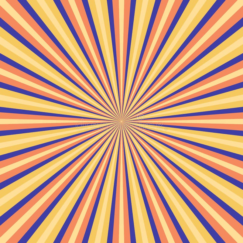 Rays Vector Yellow Beams Element. Sunburst Shape. Radiating Radial ...