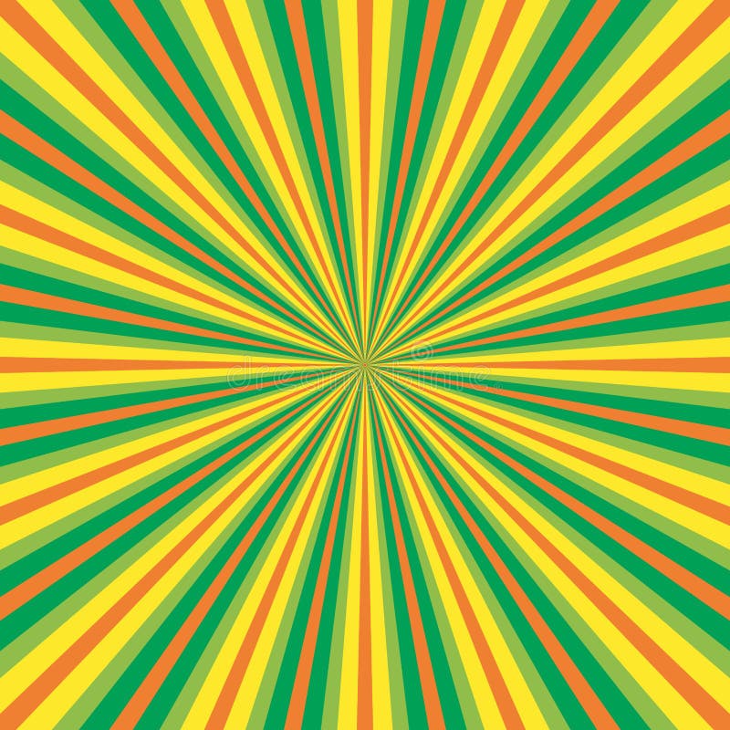 Rays Vector Yellow Beams Element. Sunburst Shape. Radiating Radial ...