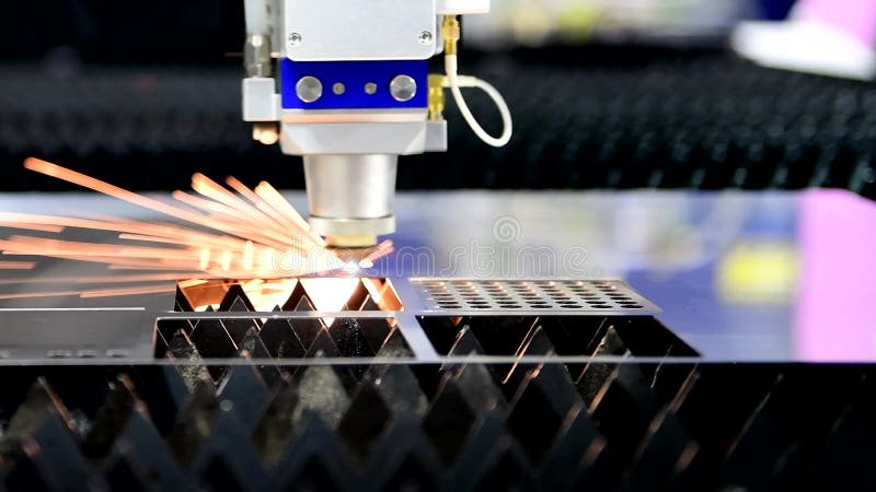 Raytools Laser Cut Head Machine while Cutting the Sheet Metal Factory ...