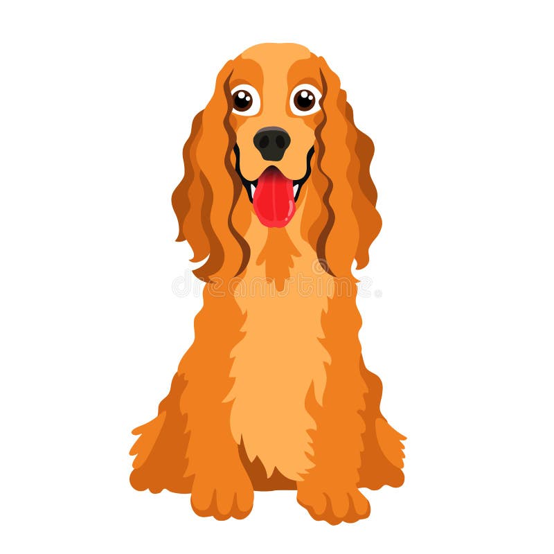 Raza Linda Cocker Spaniel Del Perro Ilustración del Vector ...