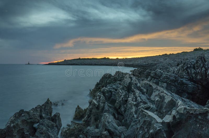 Razanj Croatia stock image. Image of reef, photograph - 74296883