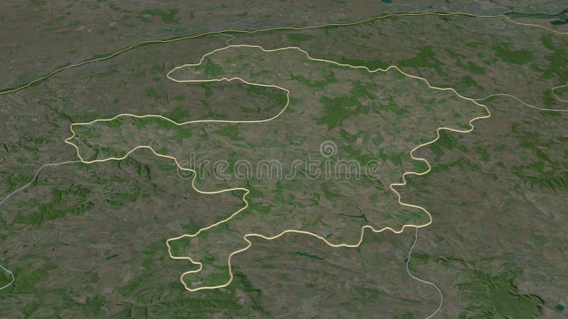 Razgrad, Bulgaria - Outlined. Satellite Stock Illustration ...
