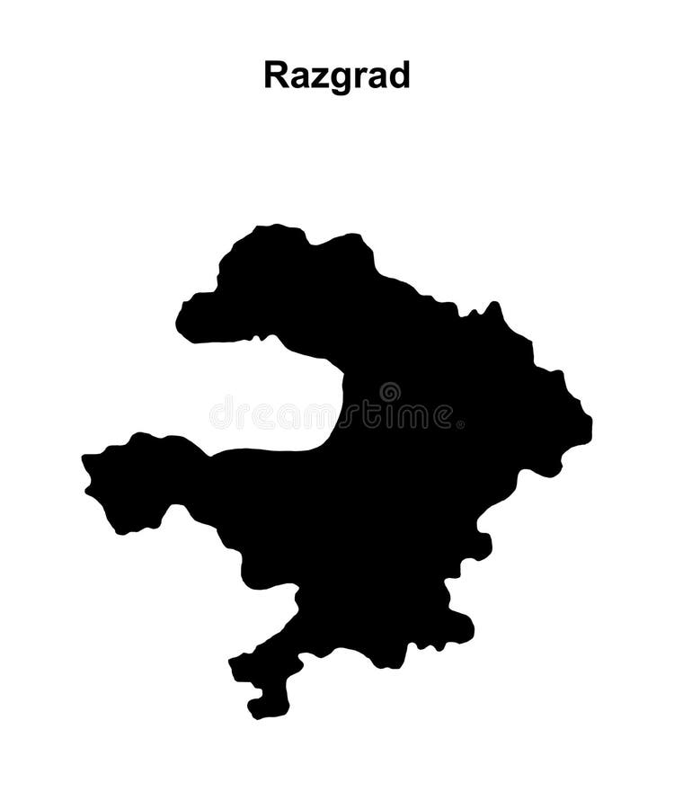 Razgrad outline map stock vector. Illustration of empty - 360404046