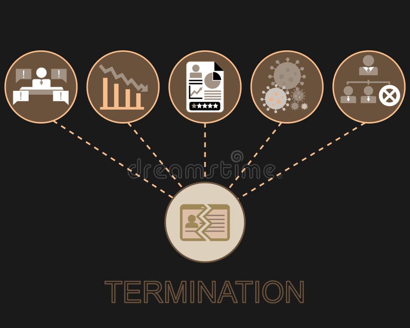 Razones Para Terminar Del Vector De Trabajo Ilustración del Vector ...