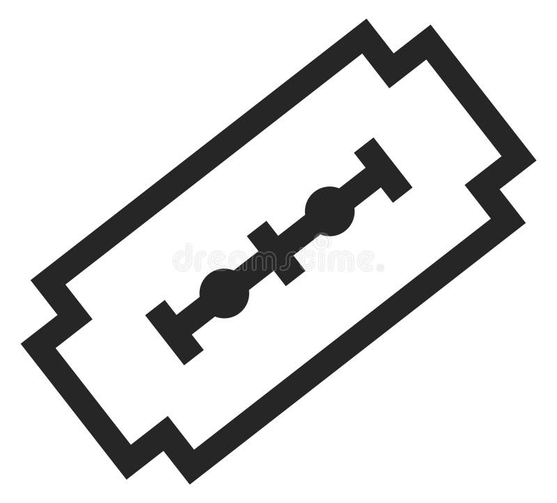 Razor Black Icon. Cutting Blade with Sharp Edge Stock Illustration ...