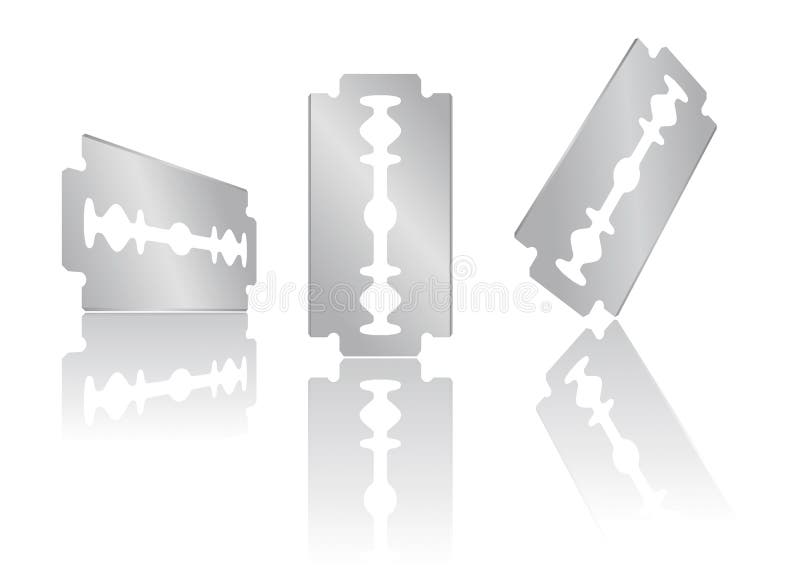 Hand drawn razor blade stock vector. Illustration of steel - 24493243