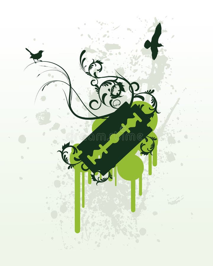 Razor Blade stock vector. Illustration of grief, injury - 4376267