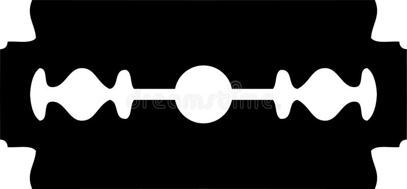 Razor Blade Silhouette on White Background Stock Vector - Illustration ...