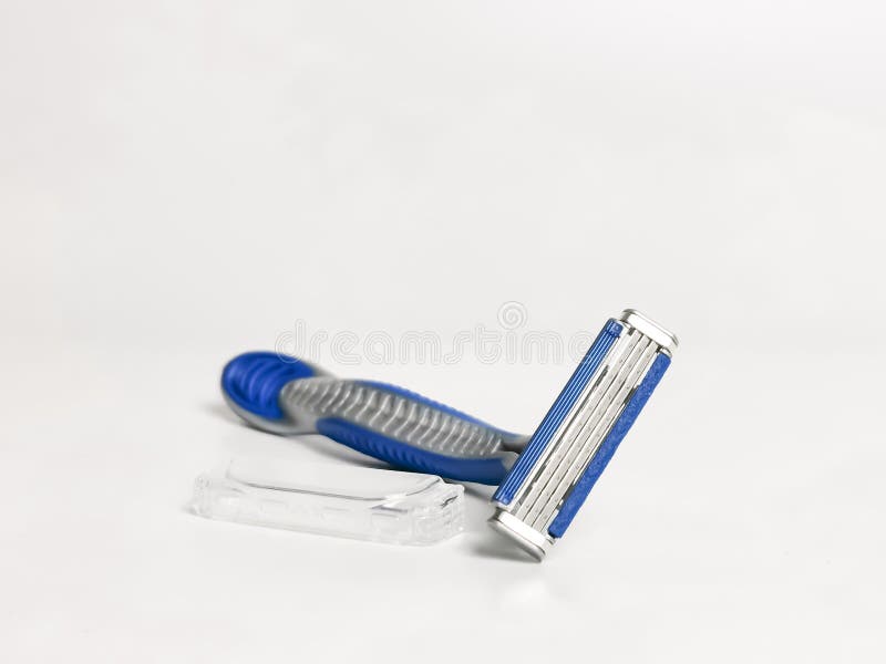 Razor Blade Complete with Plastic Cover Isolated on White Background ...