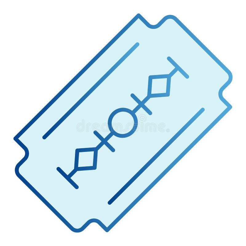 Razor Blade Flat Icon. Cut Blue Icons in Trendy Flat Style Stock Vector ...