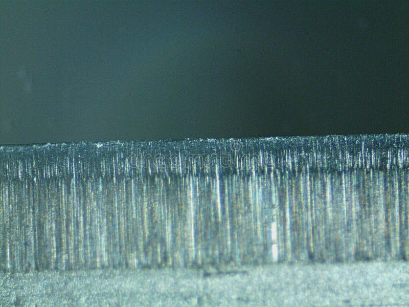 Close-up of a Razor Blade. 160x Magnification. Stock Photo - Image of ...