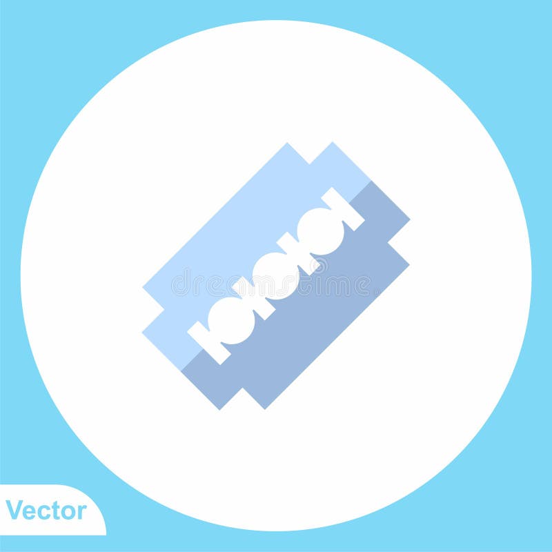 Razor Blade Flat Vector Icon Sign Symbol Stock Illustration ...