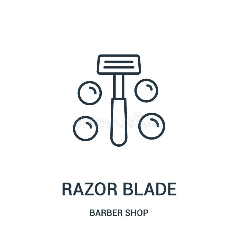 Razor Blade Icon Vector from Barber Shop Collection. Thin Line Razor ... Razor Blade Icon Vector from Barber Shop Collection. Thin Line Razor ...