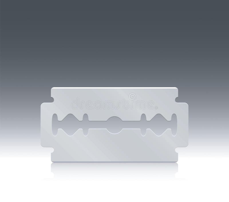 Razor Blade Illustration Safety Razor Close Up Single Item Stock Vector ...