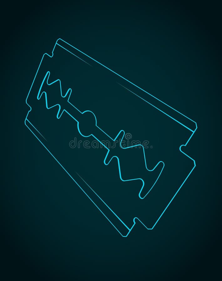 Razor blade illustration stock vector. Illustration of steel - 356362614