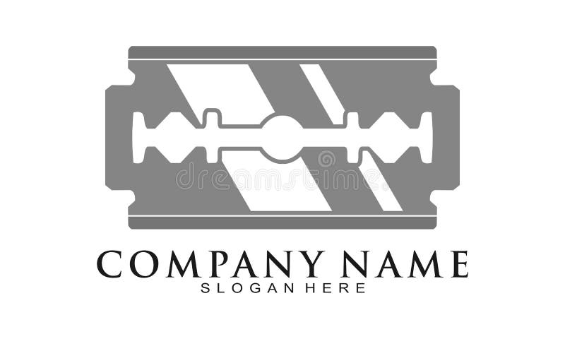 Razor Blade Illustration Vector Logo Stock Vector - Illustration of ...