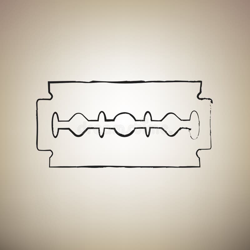 Razor blade sign. Vector stock vector. Illustration of instrument ...