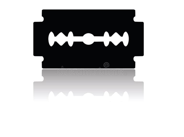 Razor Blade Silhouette on White Background Stock Vector - Illustration ...