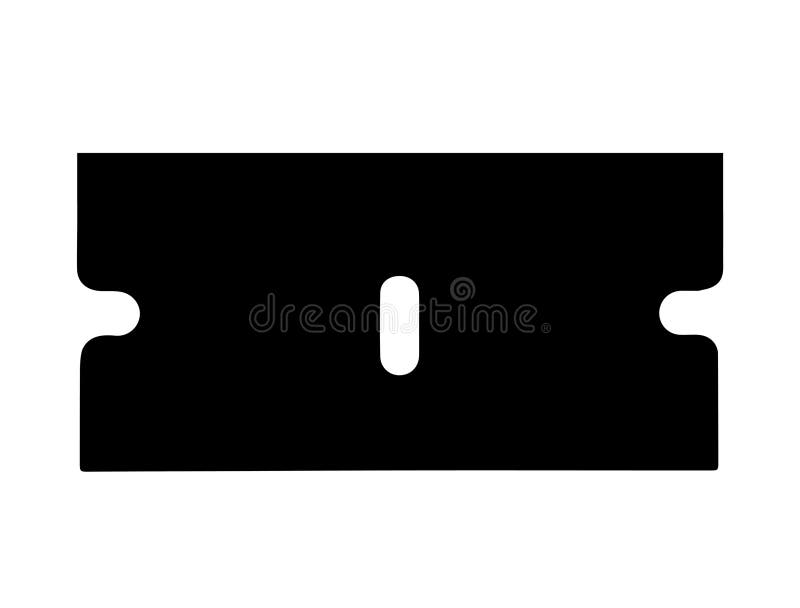 Razor Blade Silhouette on White Background Stock Vector - Illustration ...