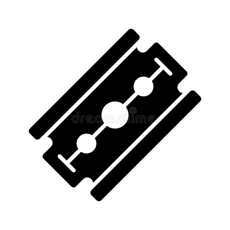 Razor Blade Vector Design Isolated on White Background Stock Vector ...