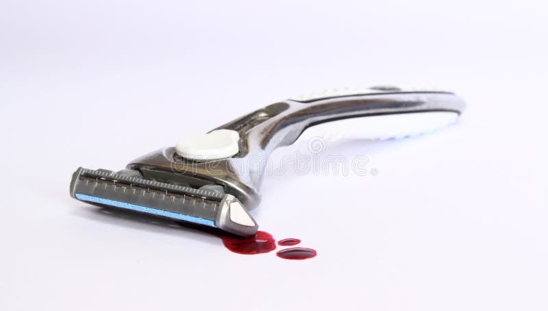 Razor With Blood Royalty Free Stock Photos - Image: 15209098