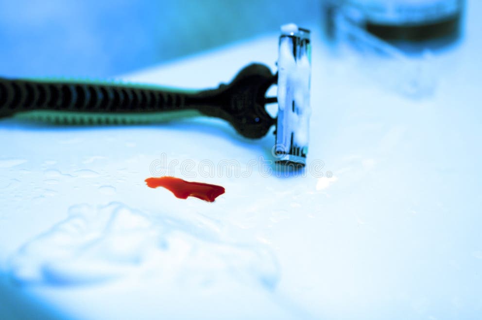 Razor and blood stock photo. Image of preparation, hurt - 4935050