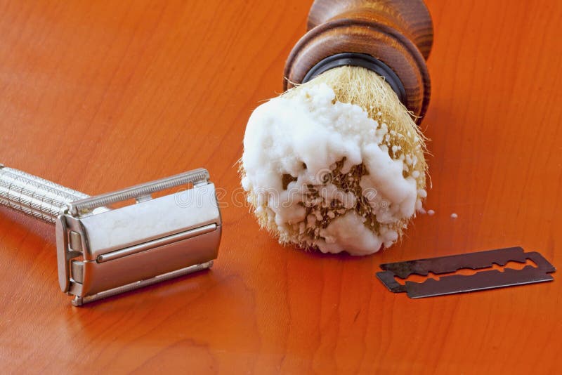 Razor and brush stock photo. Image of shave, accessories - 21146954
