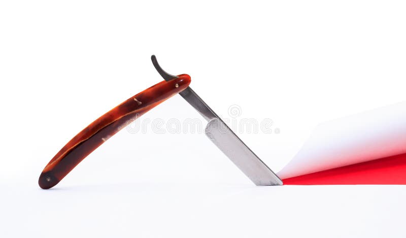 Razor Cutting Paper stock photo. Image of sharp, abstract - 37992110
