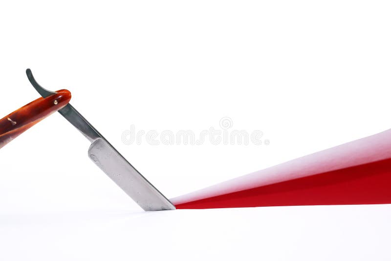 Razor Cutting Paper stock photo. Image of paper, slit - 37927490