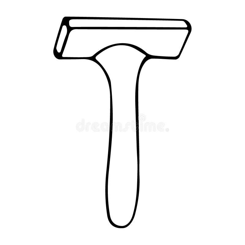 Razor, Hand Drawn Doodle Gravure Style, Sketch, Outline Illustration ...