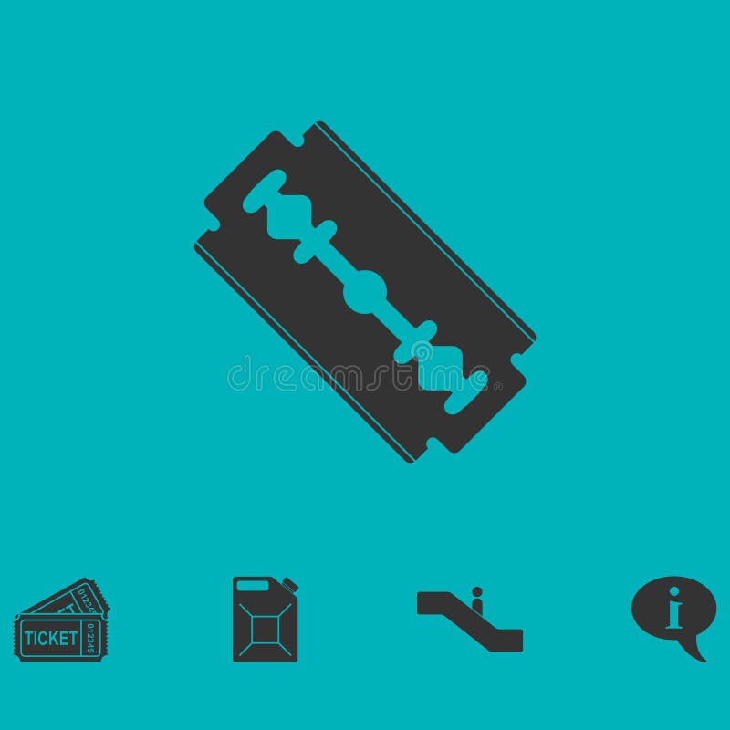 Razor icon flat stock illustration. Illustration of disposable - 137974881