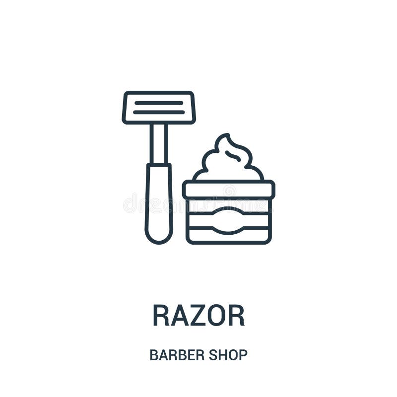 Razor Icon Vector from Barber Shop Collection. Thin Line Razor Outline ...
