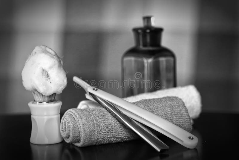 Razor Shaving Accessories Razor Stock Photo - Image of background ...