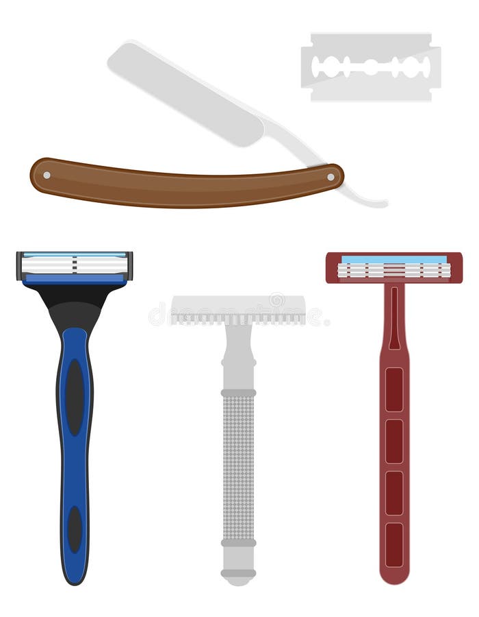 Razor for Shaving Flat Style Vector Illustration Stock Vector ...