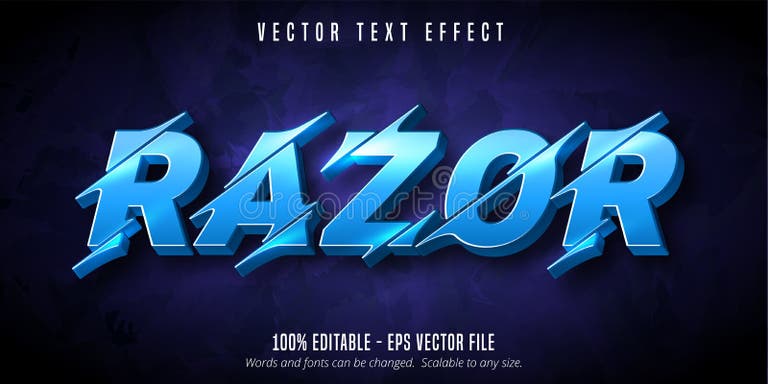Razor Font Stock Illustrations – 624 Razor Font Stock Illustrations ...