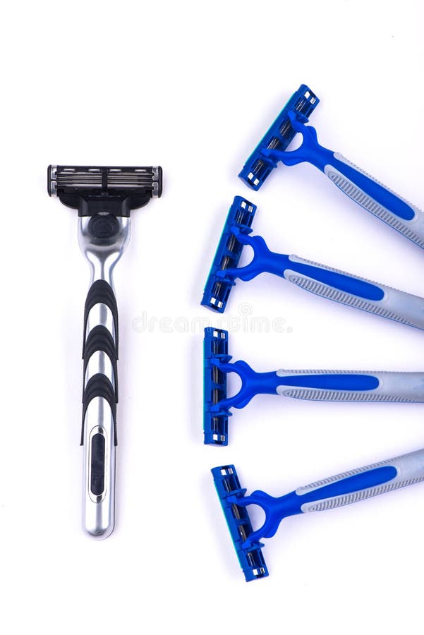 Razor on White Background. Machine for Shaving Stock Photo - Image of ...