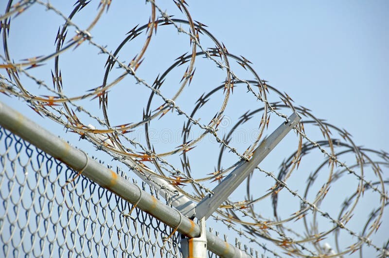 Razor Wire 2 stock photo. Image of barrier, secure, securement - 1338566