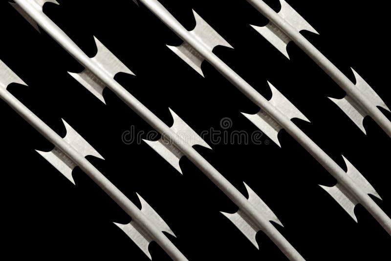 Razor wire stock photo. Image of jail, barrier, fence - 5064318