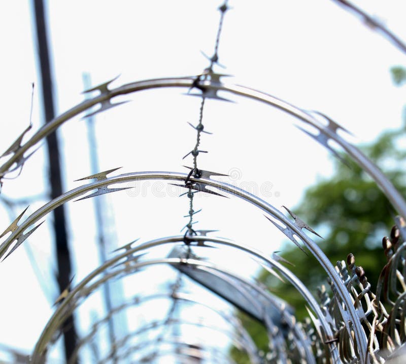 Razor Wire stock image. Image of metal, security, fence - 32487997