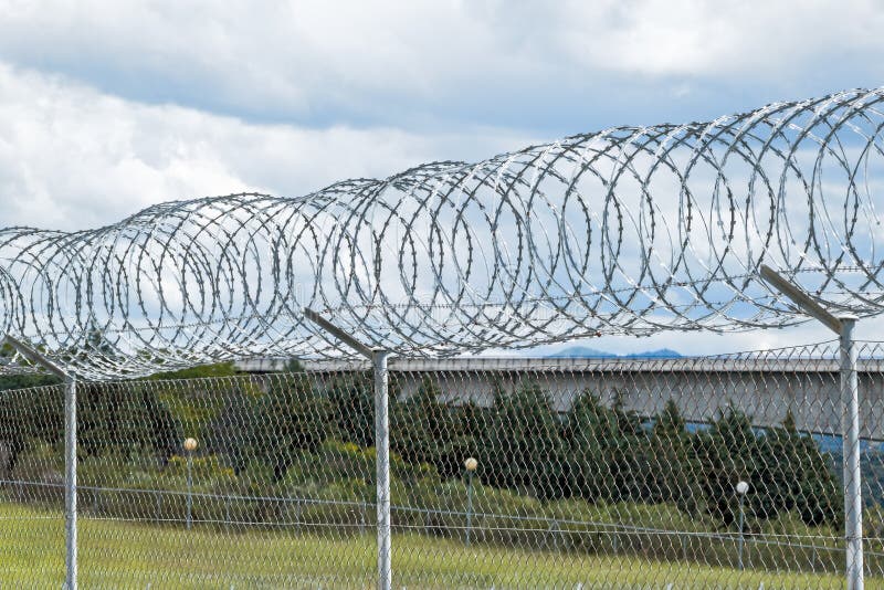 Razor Wire Security Fence stock photo. Image of sharp - 62357964
