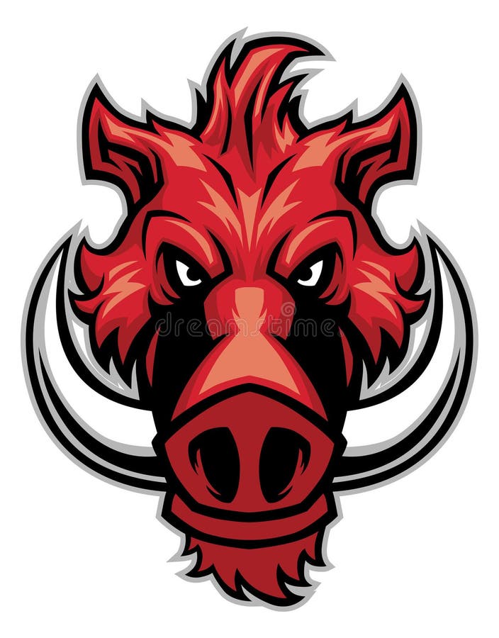 Razorback mascot stock vector. Illustration of proud - 45673508