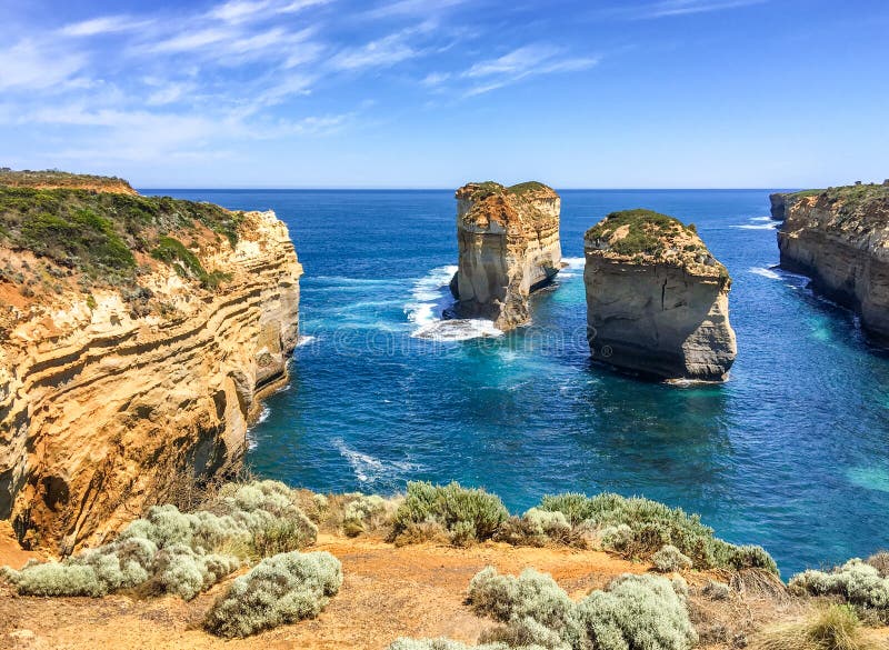 Razorback Lookout Panorama Along Great Ocean Road, Australia Stock ...