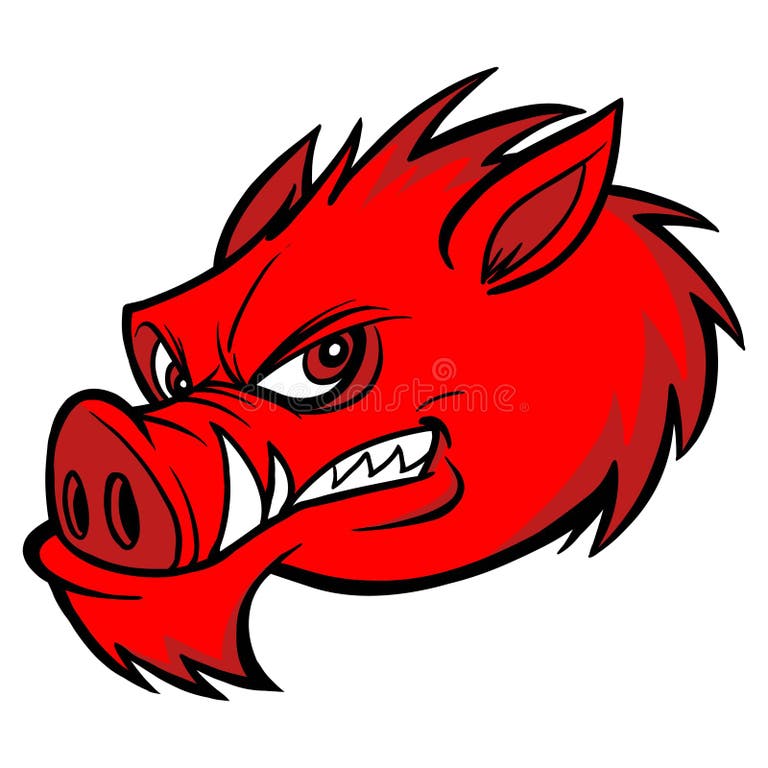Razorback Mascot stock vector. Illustration of vector - 72946711
