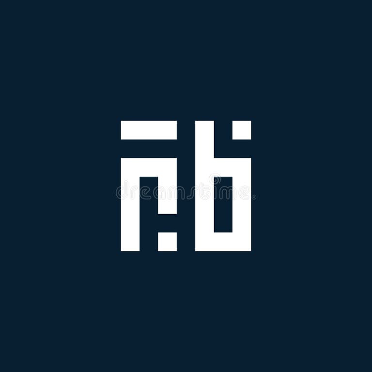 RB Initial Monogram Logo with Geometric Style Stock Vector ...