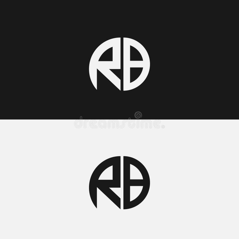 Rb Letra Inicial Logo Vectorial Plantilla Creativo De Círculo