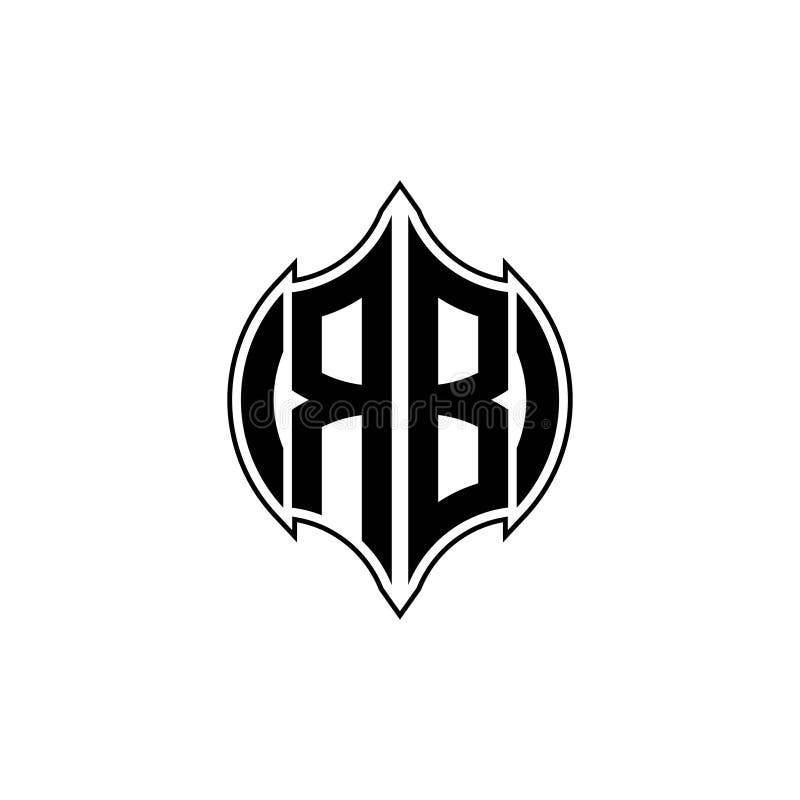 RB Logo Monogram Geometric Shield Shape Style Stock Vector ...