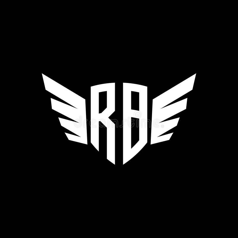 RB Monogram Wing Shape Style Stock Vector - Illustration of corporate ...