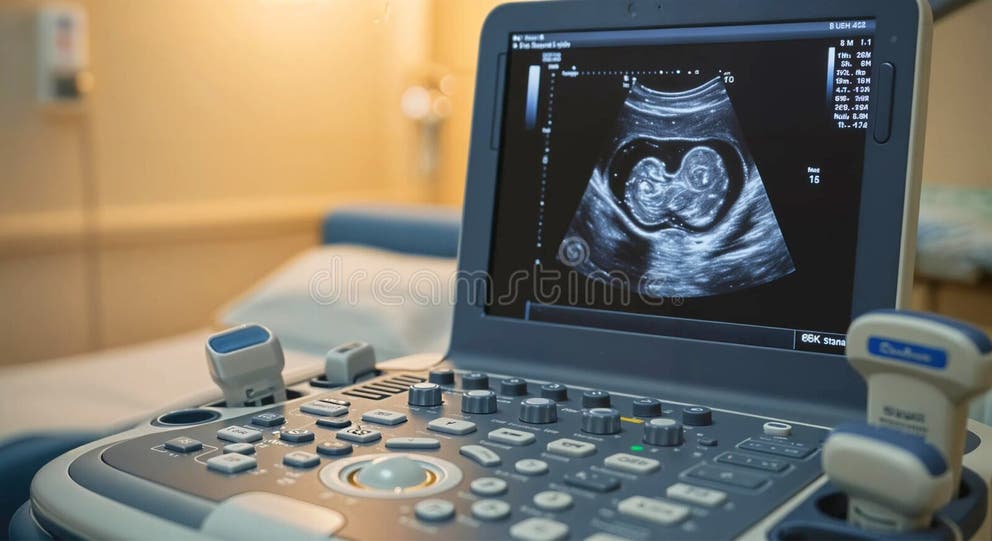 Prenatal Ultrasound Scan Showing Fetus Stock Illustration ...